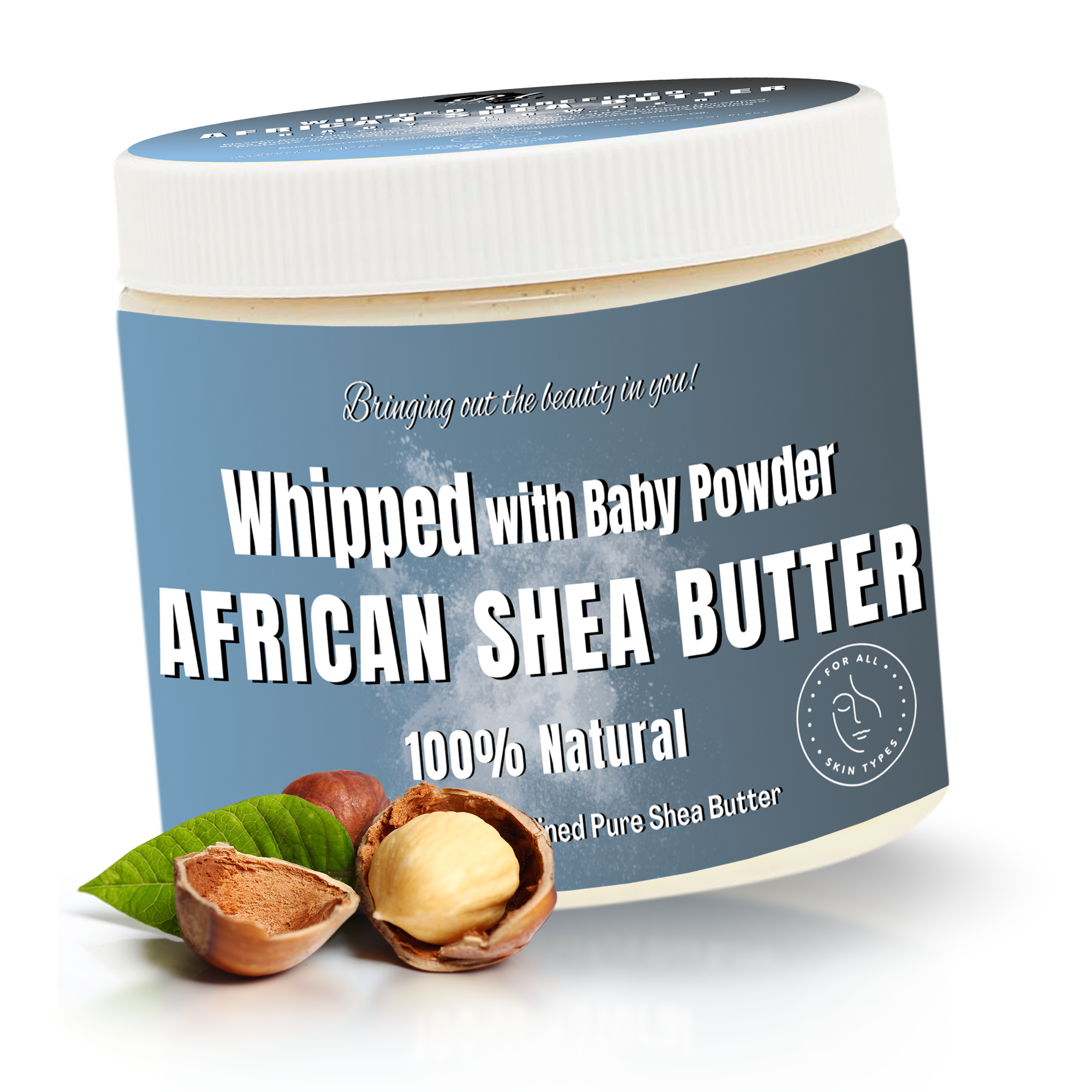 Whipped African Ivory Shea Butter, Baby Powder - 12oz – Cleve_Seamoss
